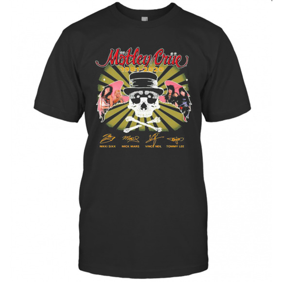 Tops | Skull Motley Crue 1981 Band Members Signatures Tshirt | Poshmark